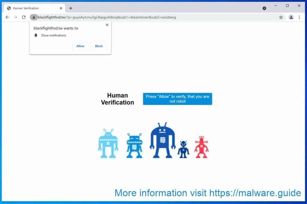 Remove Blackflightfind.tw POP-UP ads (1 Simple Step) - Malware.Guide