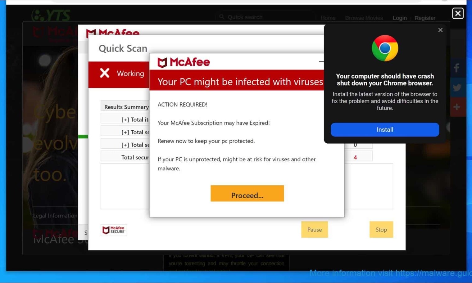 Remove McAfee Pop-up Virus August 2023