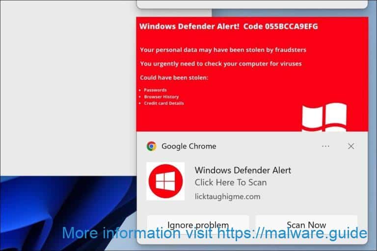 Remove Windows Defender Alert Code 055BCCA9EFG Virus September 2023