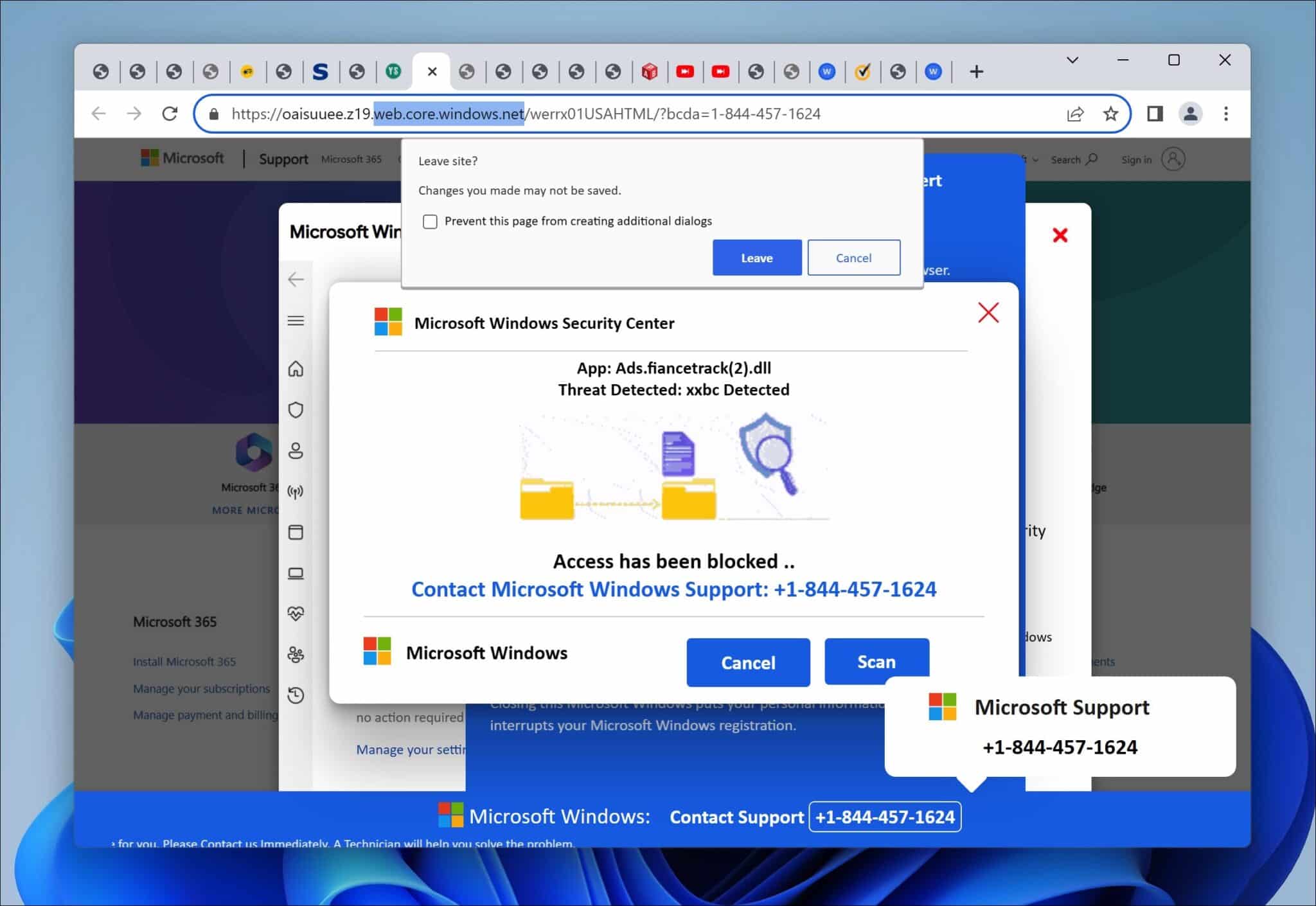 删除 Web.core。windows.net 病毒 [2025 年 10 月更新]