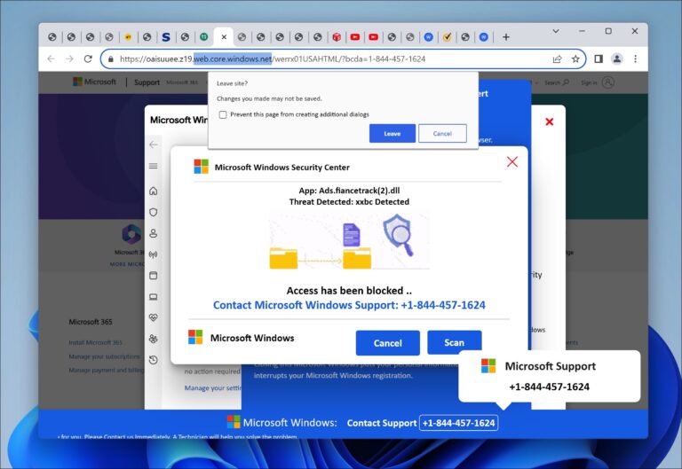 Remove Web.core.windows.net Virus